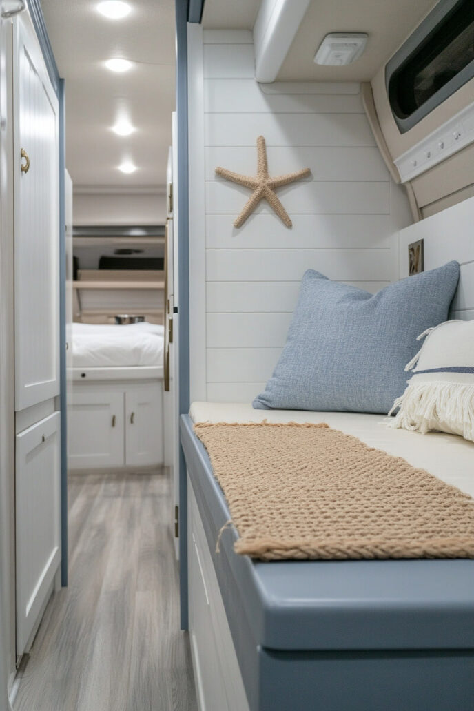 31 Beach Themed RV Interior Remodel & Decor Ideas