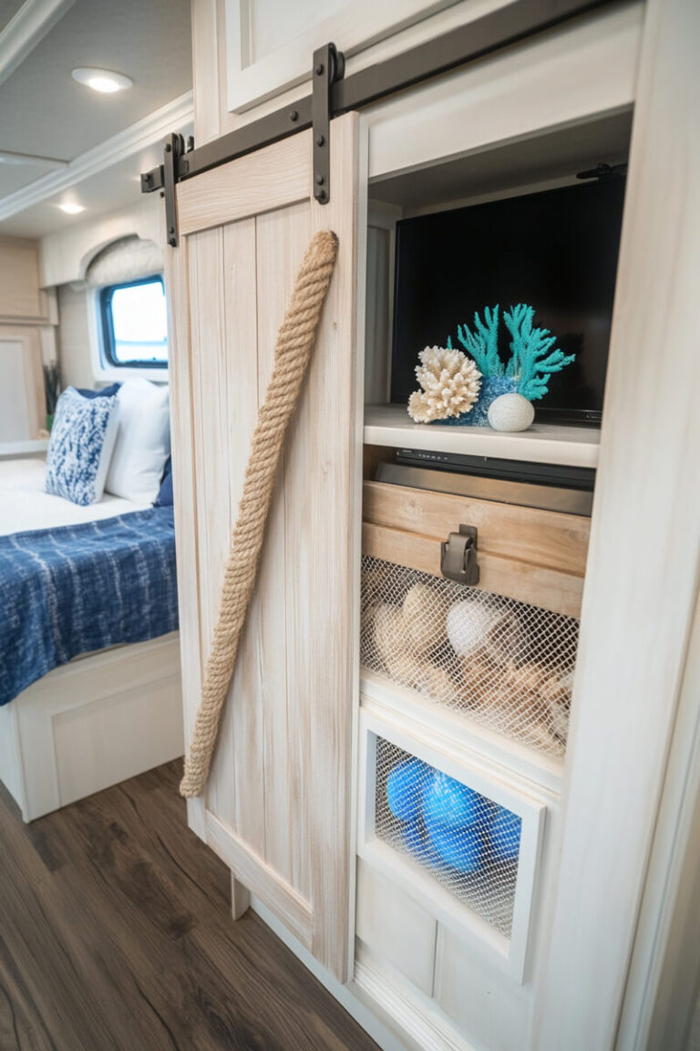 31 Beach Themed RV Interior Remodel & Decor Ideas