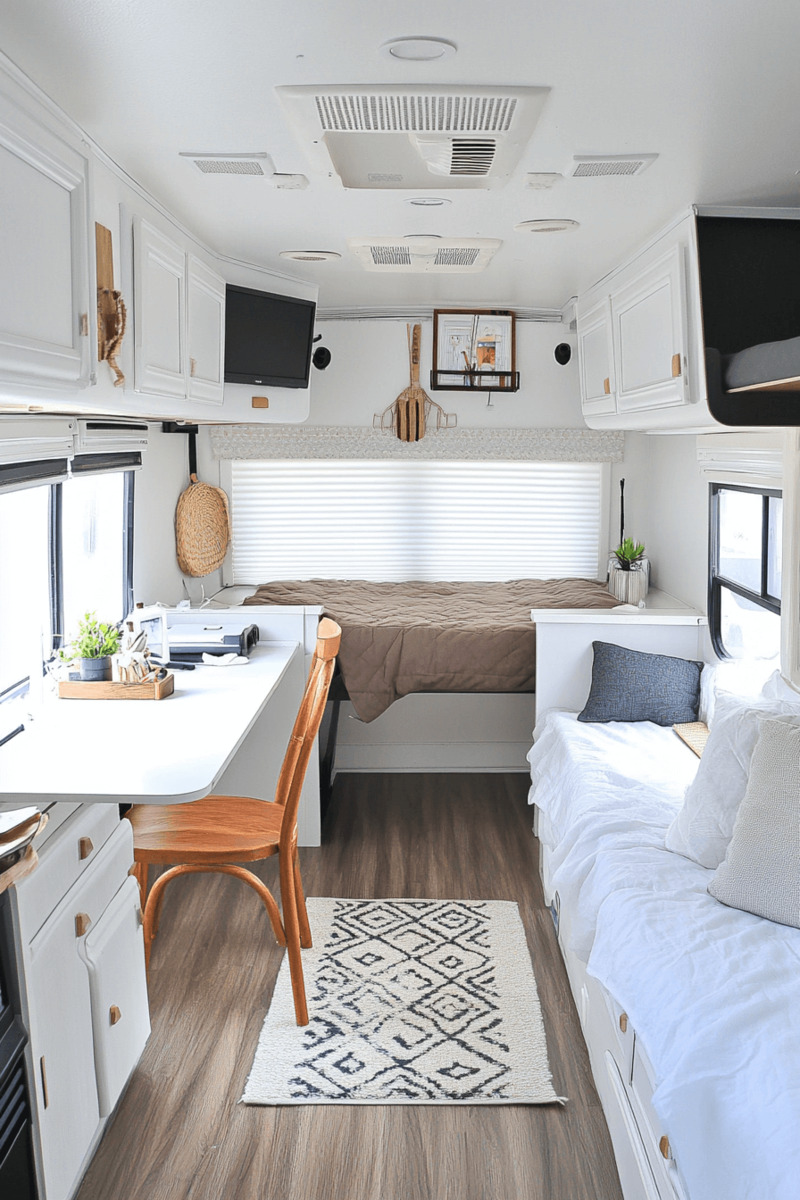 37 Modern & Minimal Ideas For Decorating Your RV Interior