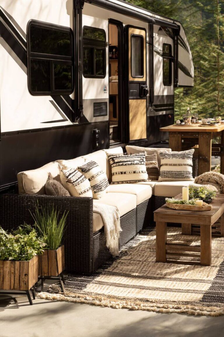 27 RV Deck Ideas To Turn Your Campsite Into An Outdoor Oasis